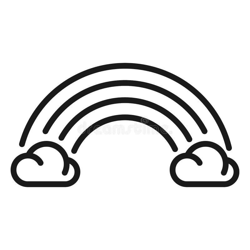 Rainbow Icon or Logo. Simple Design Vector Illustration Stock Vector ...