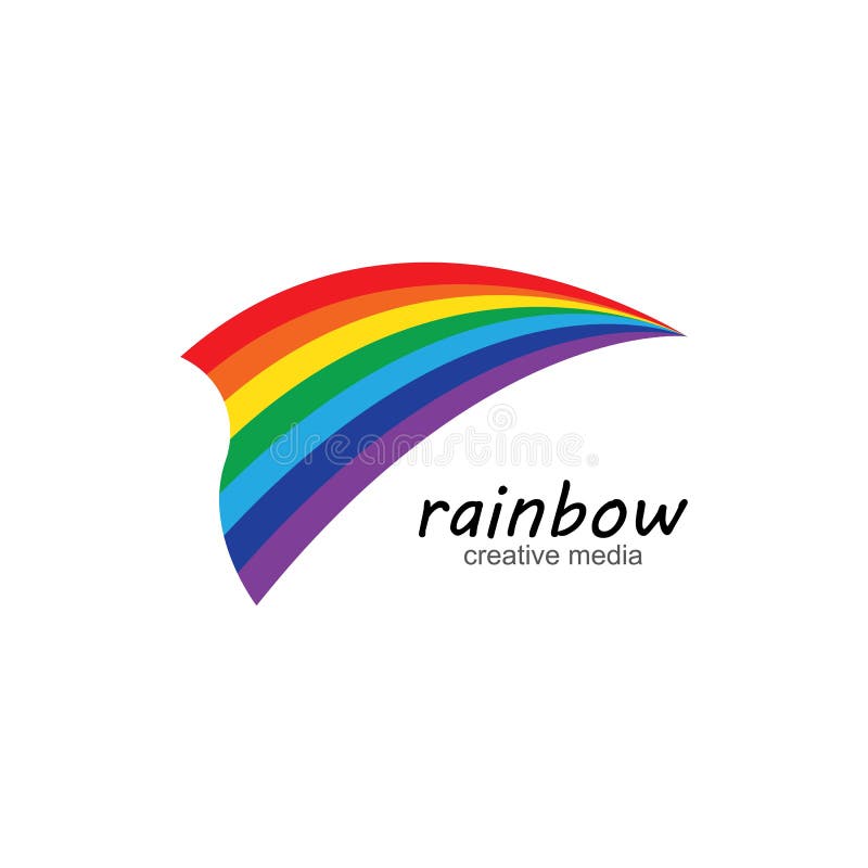 Rainbow Icon Logo Vector Template Illustration Design Stock ...