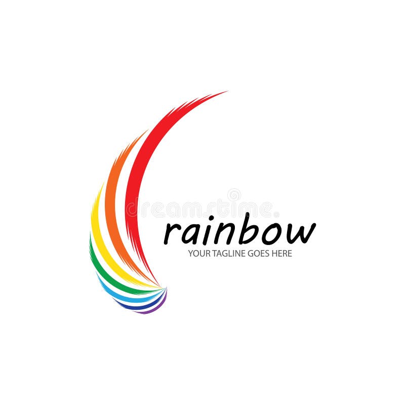 Rainbow Icon Logo Vector Template Illustration Design Stock ...