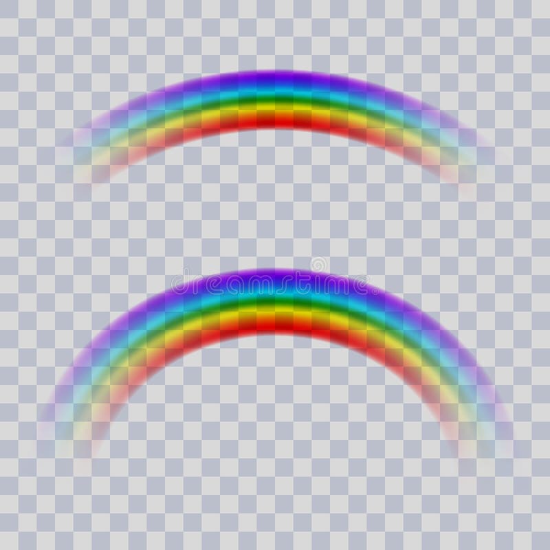 Rainbow Icon Realistic. Perfect Icon Isolated on Transparent Background ...