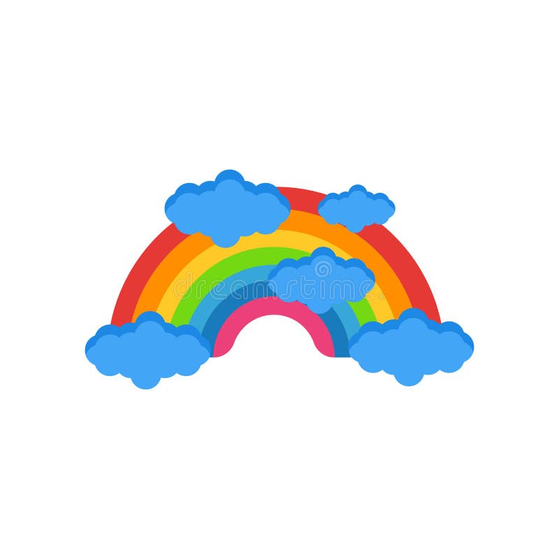 Rainbow Icon Vector Sign and Symbol Isolated on White Background Stock ...