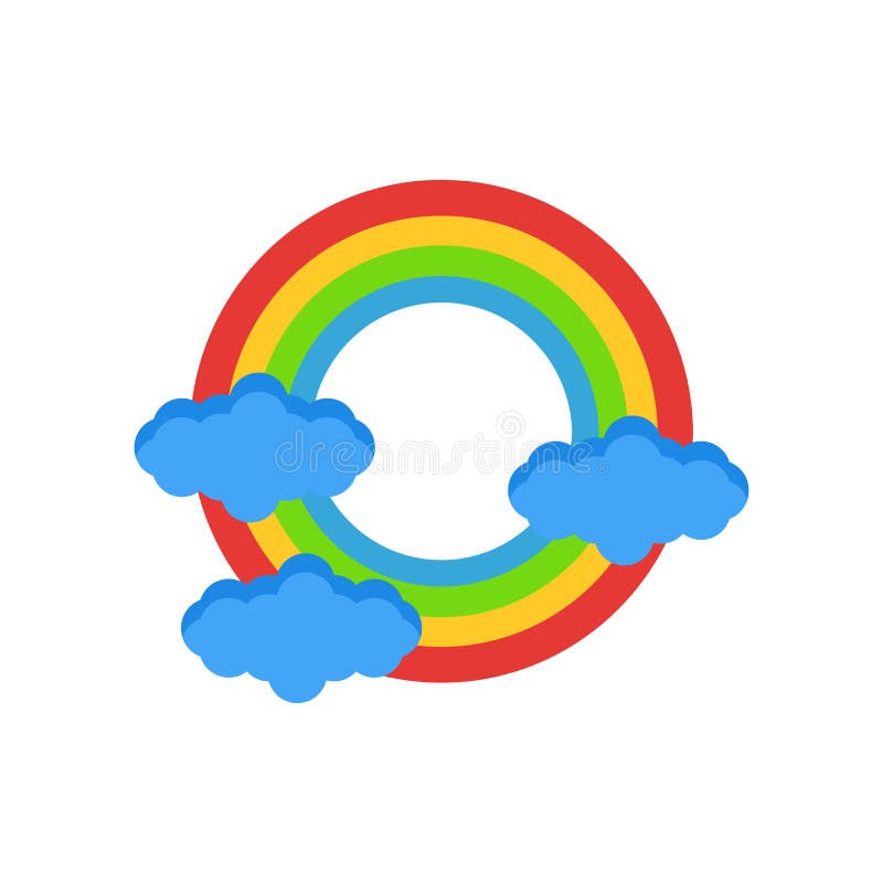 Rainbow Icon Vector Sign and Symbol Isolated on White Background Stock ...
