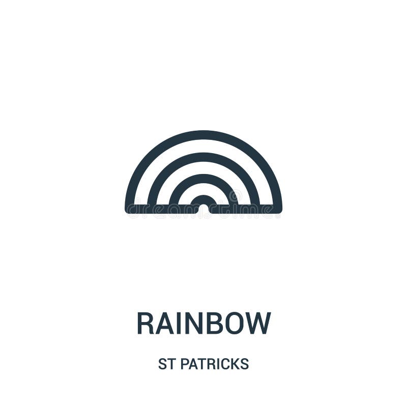 Rainbow Icon Vector from Classics Collection. Thin Line Rainbow Outline ...