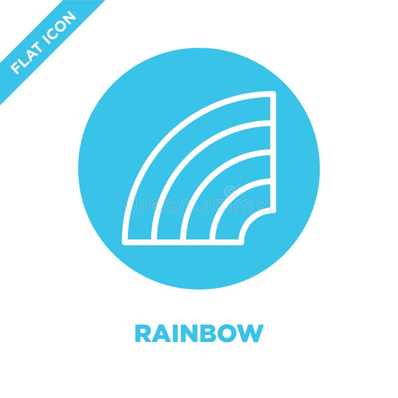 Rainbow Icon Vector from Classics Collection. Thin Line Rainbow Outline ...