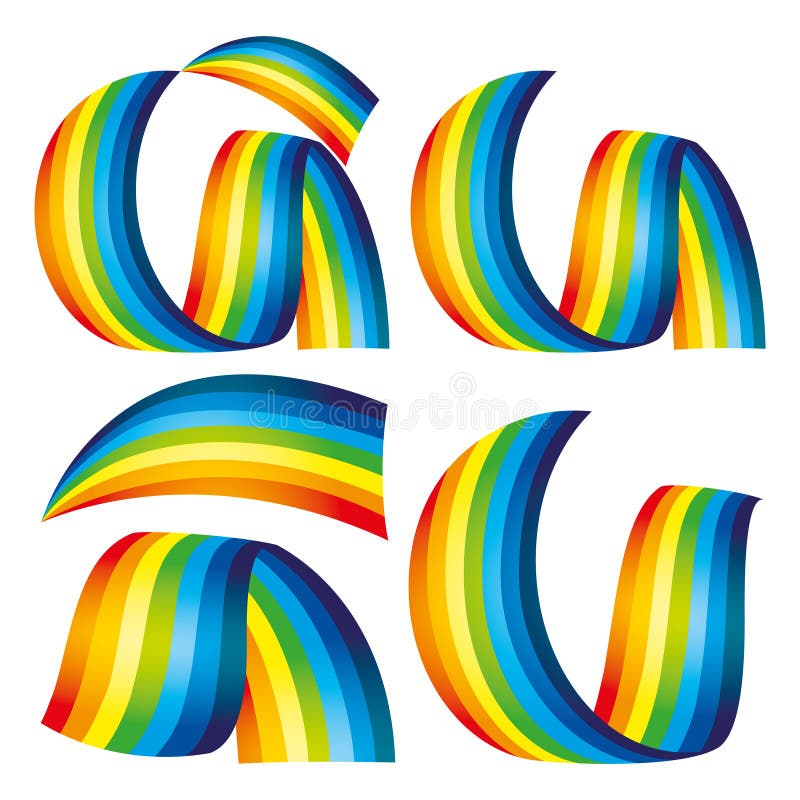 Rainbow icons set. stock vector. Illustration of vector - 90427362