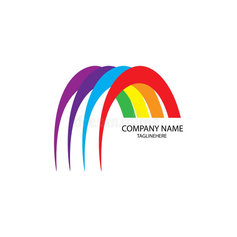 Rainbow Illustration Logo Vector Stock Vector - Illustration of ...
