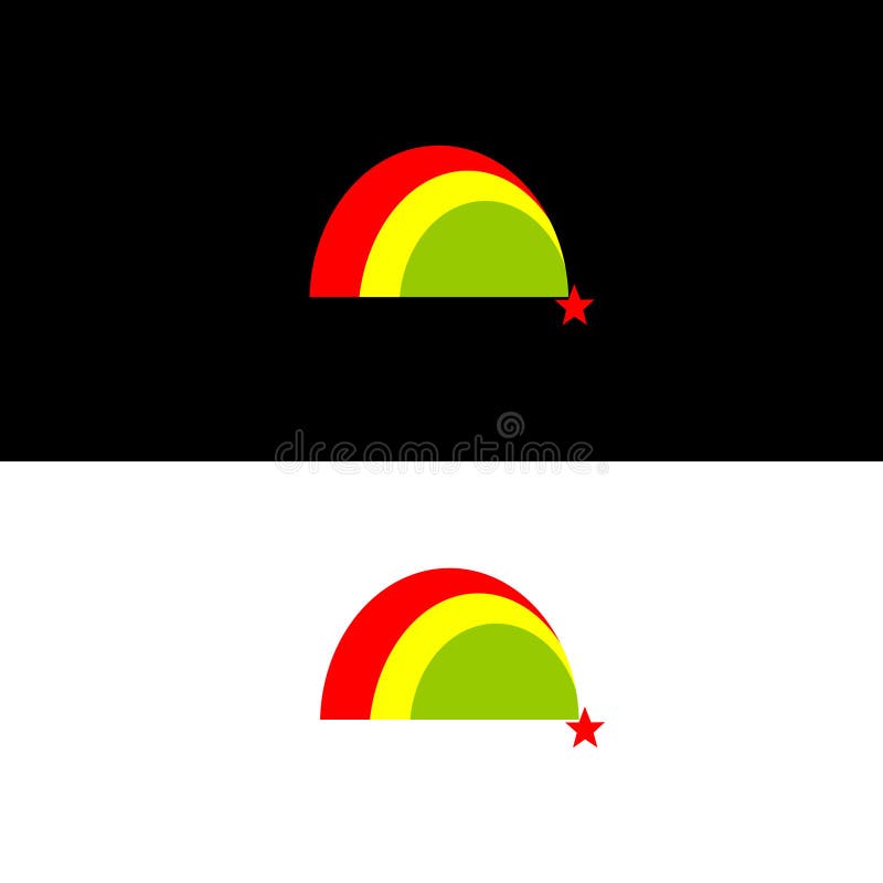 Rainbow Ilustration Logo Vector Template Stock Vector - Illustration of ...