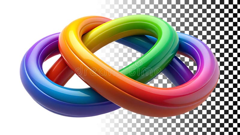 Rainbow Infinity Loop, Colorful Abstract Shape Design Png Transparent ...
