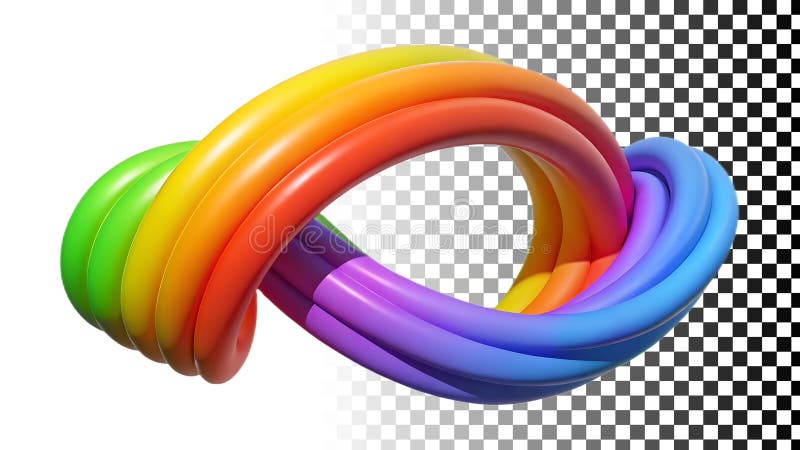 Rainbow Infinity Loop, Colorful Abstract Shape Design Png Transparent ...