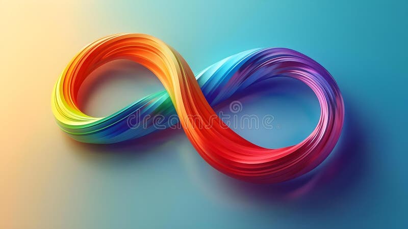 Rainbow Infinity Symbol for Autism Awareness with Neurodiversity and ...