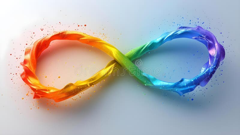 Rainbow Infinity Symbol Representing Autism Awareness, Neurodiversity ...