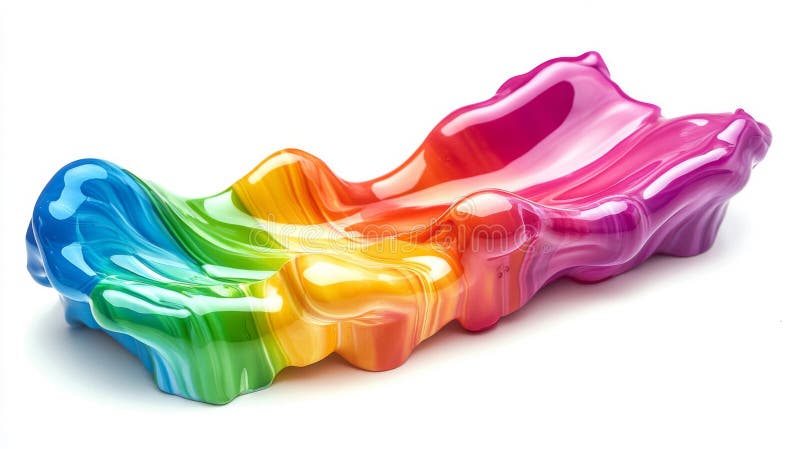 Rainbow Inflatable Pool Float for Summer Fun Stock Illustration ...