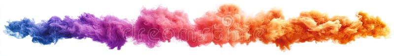Rainbow Ink Cloud, Isolated on White Background, Color Explosion ...