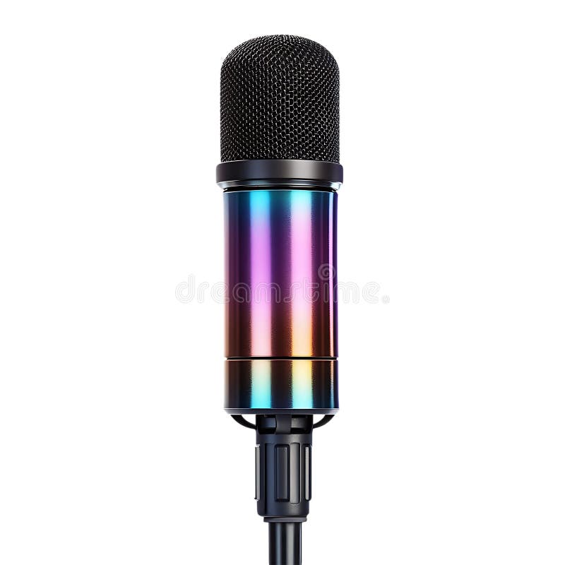 Rainbow Iridescent Condenser Microphone Studio Recording Mic Stock ...