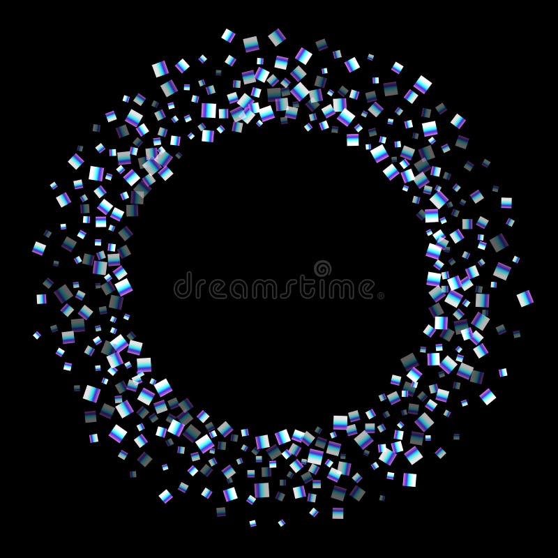 Rainbow, Iridescent Rectangle, Shiny Confetti Stock Vector ...