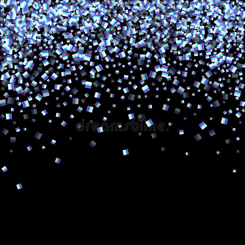 Rainbow, Iridescent Rectangle, Shiny Confetti. Stock Vector ...