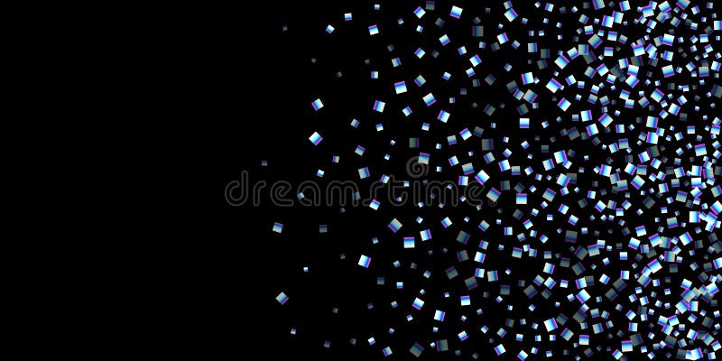 Rainbow, Iridescent Rectangle, Shiny Confetti. Stock Illustration ...