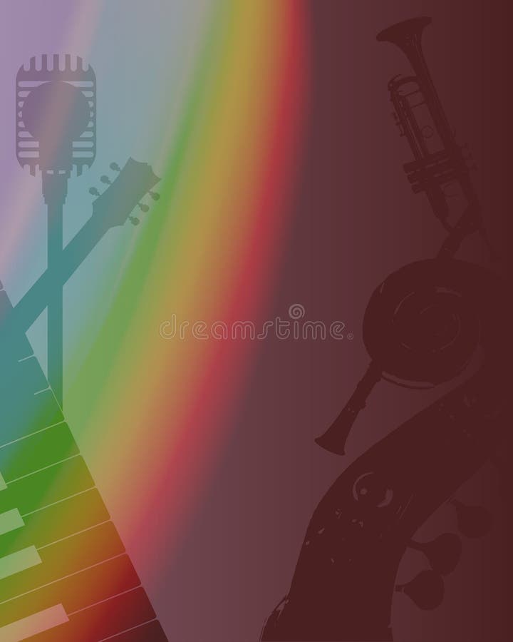 Rainbow Jazz Club Background Stock Illustration - Illustration of ...