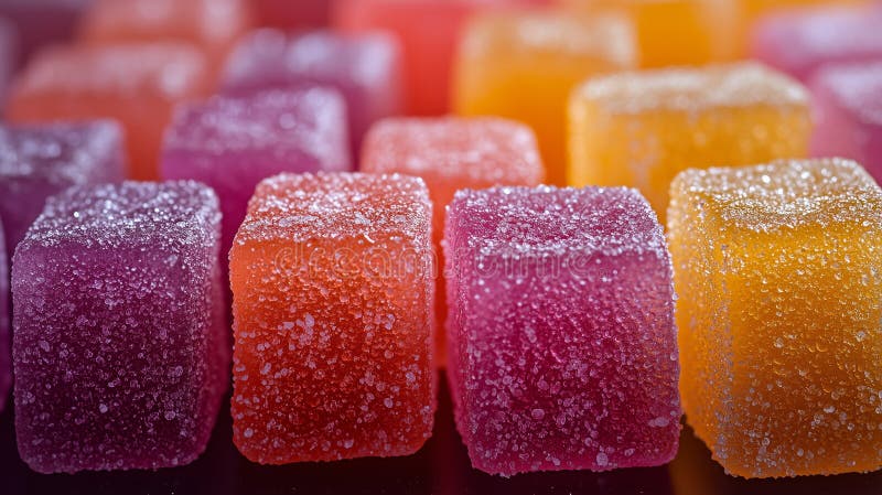 Rainbow Jelly Candy - Close Up Photography Stock Image - Image of ...
