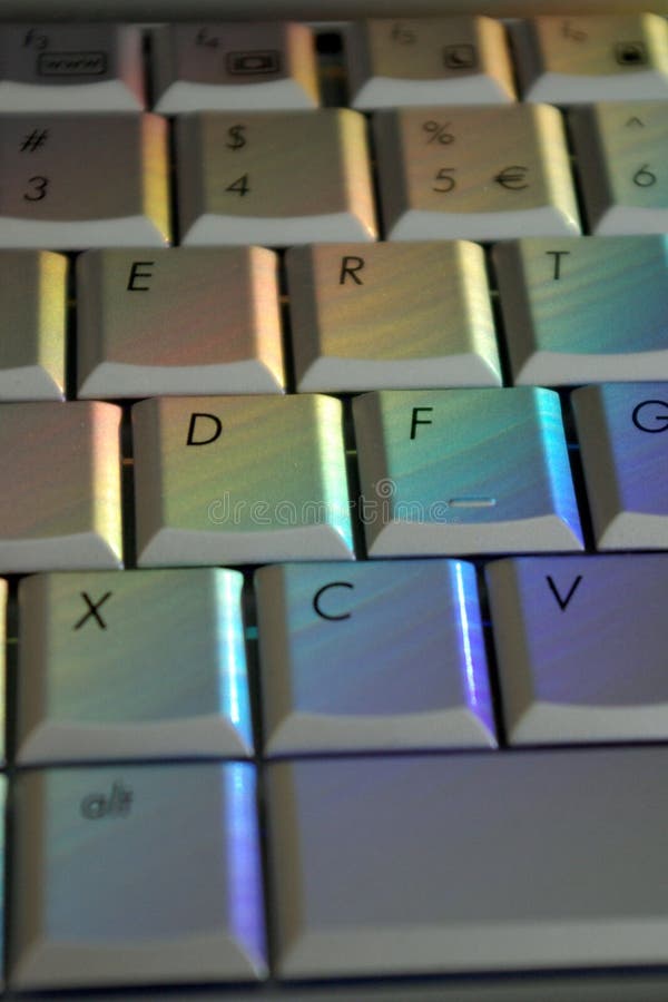 Rainbow Keyboard stock image. Image of abstract, reflection - 5463749