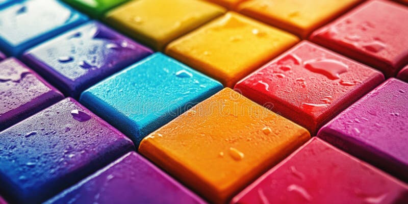Rainbow Keyboard Close Up stock photo. Image of generated - 376479504