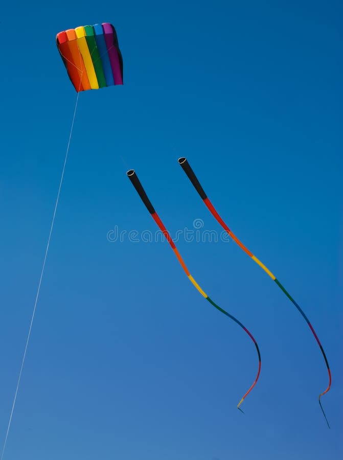 Rainbow Kite stock image. Image of flying, outdoor, white - 5360029