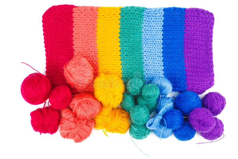 Rainbow knitted texture stock image. Image of skill, multi - 17863281