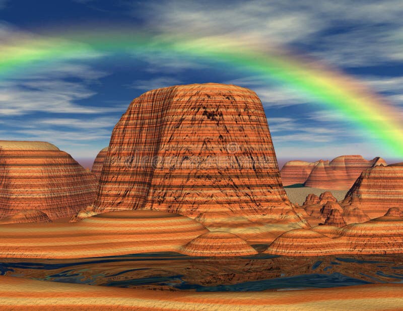Rainbow Land stock illustration. Illustration of landscape - 3826260