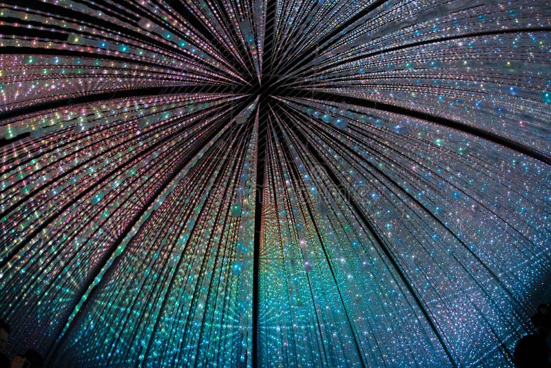 Rainbow of Led Stripes Full of Colors in an Impressive Perspective ...