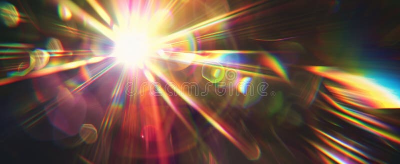 Rainbow Lens Flare with Subtle Abstract Qualities Stock Photo - Image ...