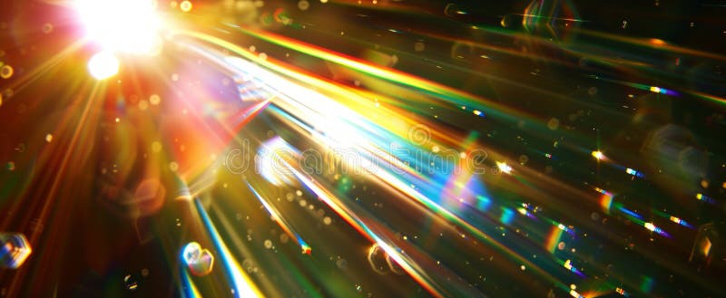 Rainbow Lens Flare with Subtle Abstract Qualities Stock Photo - Image ...