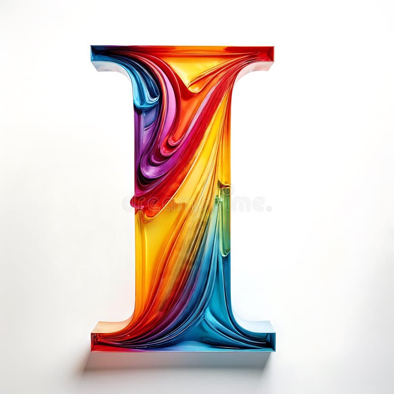 Rainbow Letter I Abstract Art Stock Photos - Free & Royalty-Free Stock ...