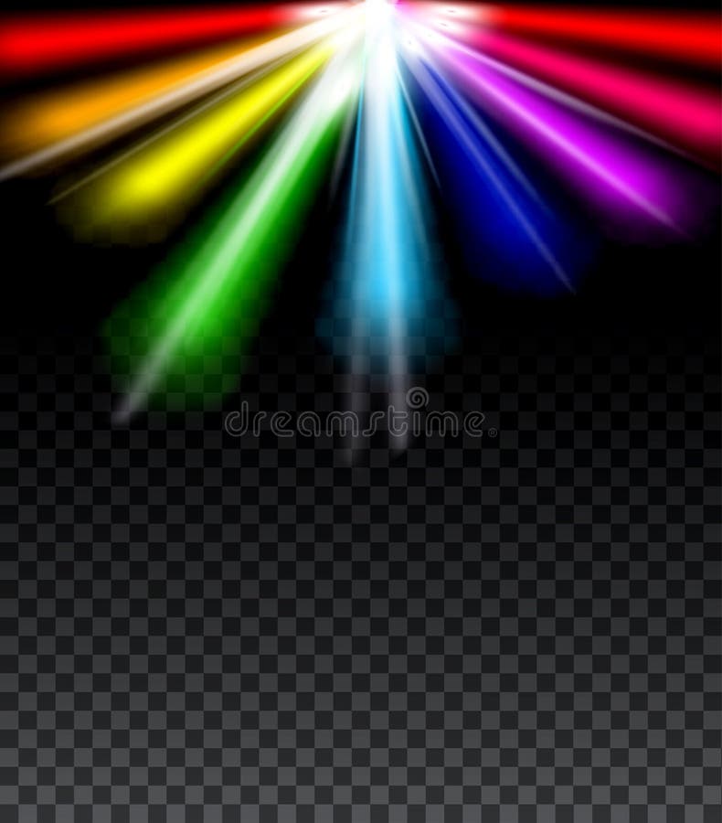 Colorful Glowing Bright Light or Rainbow Shining Star Busting Explosion ...