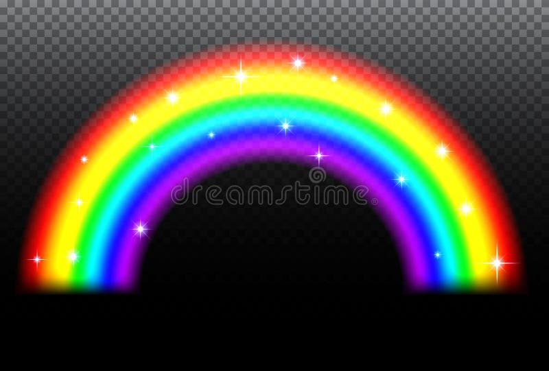 Colorful Glowing Bright Light or Rainbow Shining Star Sparkling Concept ...
