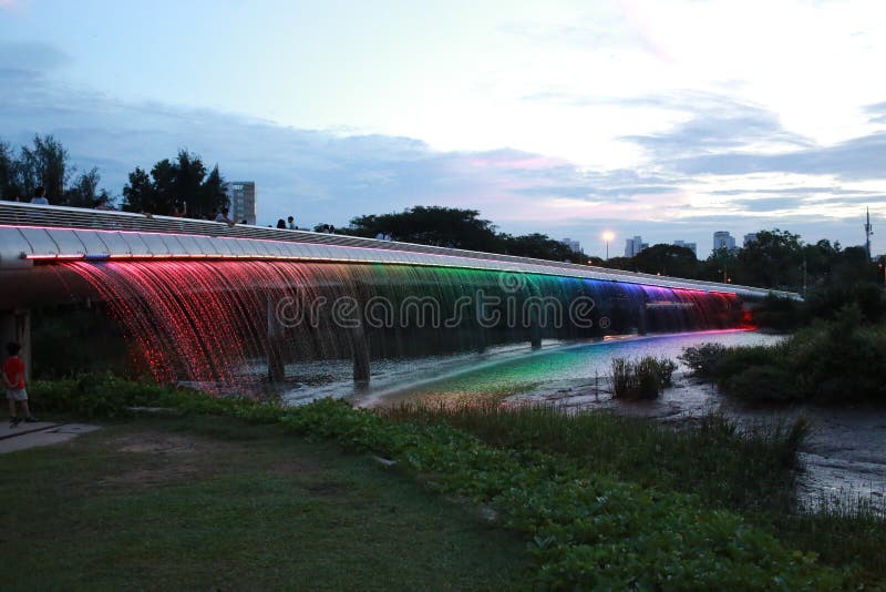 Rainbow light bridge stock photo. Image of bridge, effect - 121226560