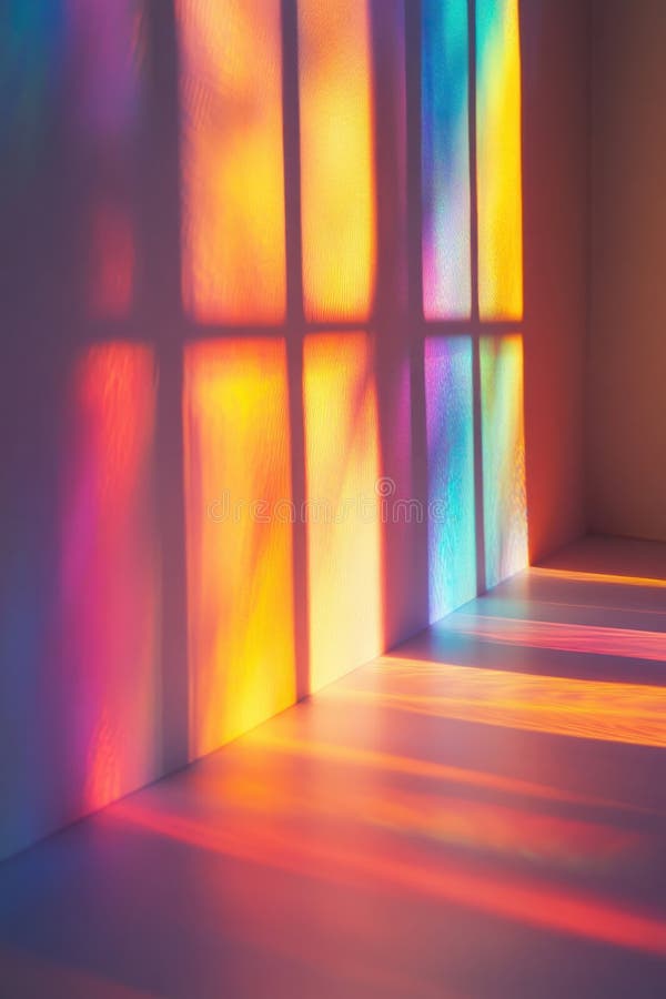Rainbow Light Overlay, a Blurred Rainbow Light Effect Creates a ...