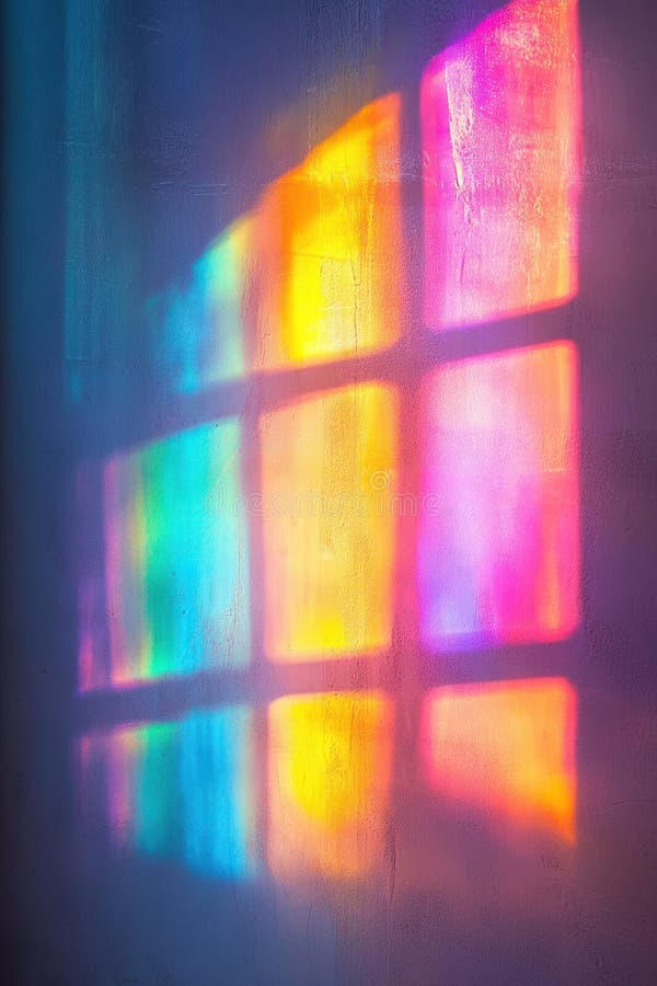 Rainbow Light Overlay, a Blurred Rainbow Light Effect Creates a ...