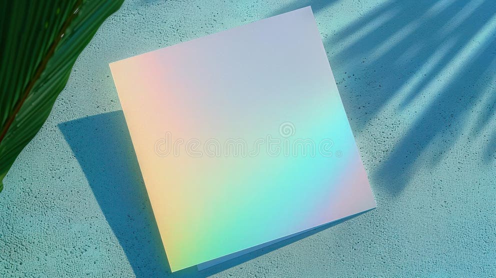 Rainbow Light Refraction Caustic Effect on White Vertical Rectangle ...