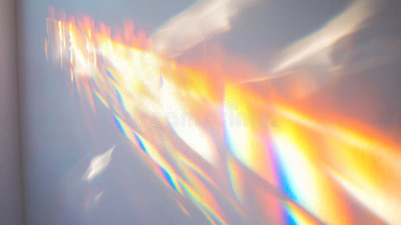Rainbow Light Refraction on Wall Stock Illustration - Illustration of ...