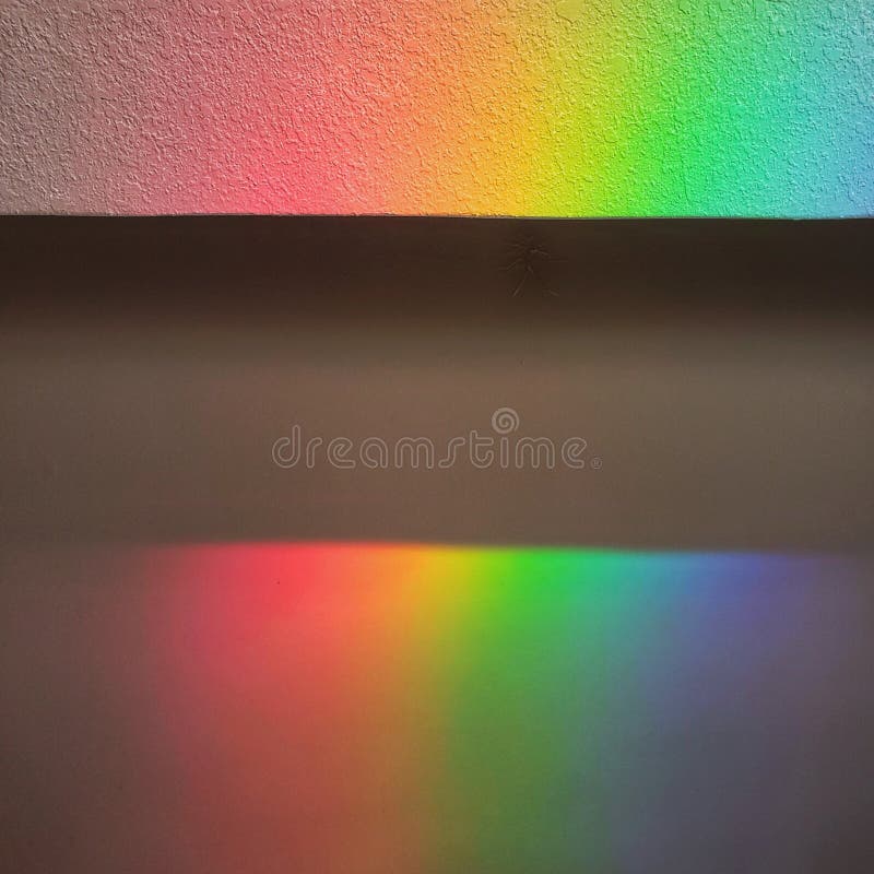 Rainbow Light Shining on the Ceiling Stock Photo - Image of colorful ...
