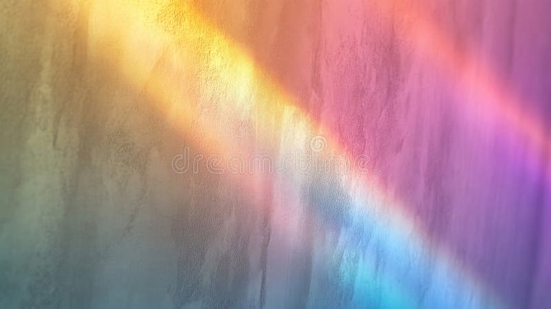 Rainbow Light Streaks on a Textured Wall Stock Illustration ...