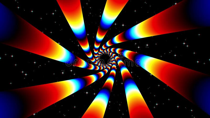 Rainbow Light Tunnel To Space VJ Loop 4K Stock Video - Video of ...