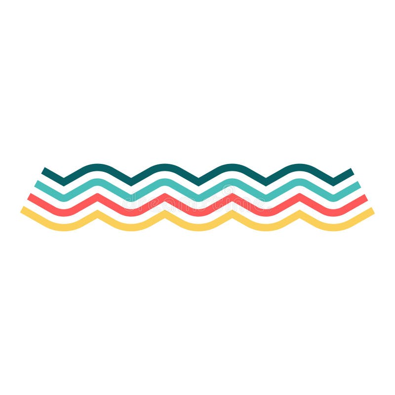 Hand Drawn Rainbow Line Illustration with Flat Cartoon Design. Stock ...