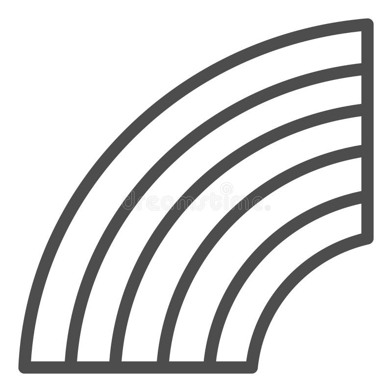 Rainbow Line Icon. Sky Vector Illustration Isolated on White. Nature ...