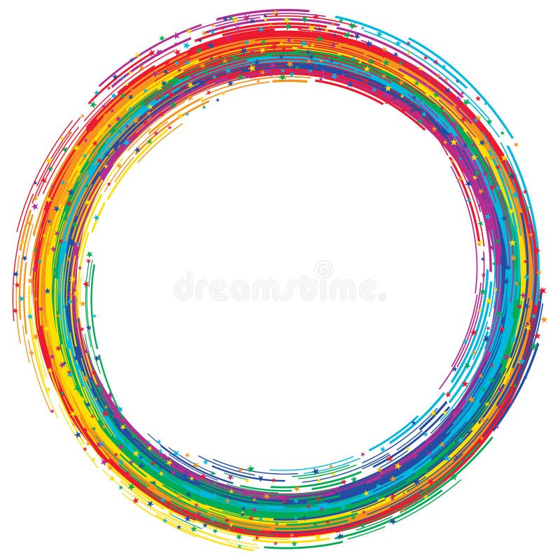 3d Rainbow Line Star Wave Banner Stock Vector - Illustration of ...