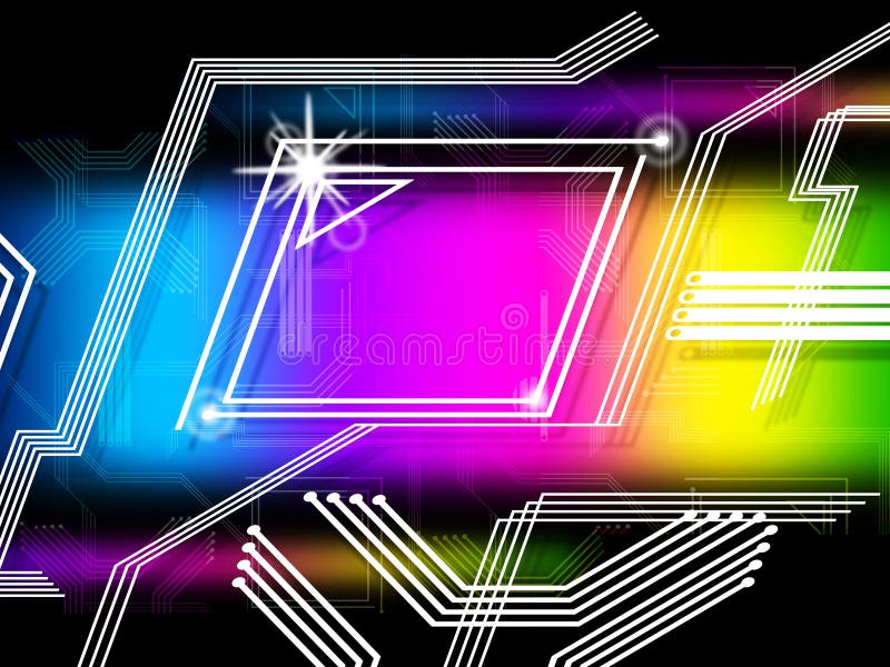 Rainbow Internet Technology Wave Background Stock Illustration ...