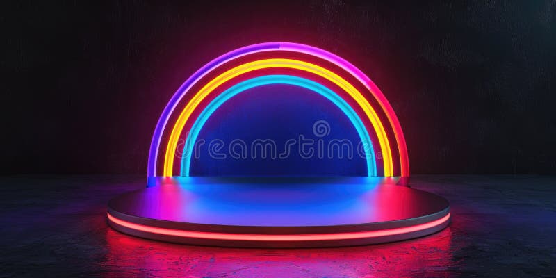 Rainbow Lit Display Dark Room Stock Photos - Free & Royalty-Free Stock ...