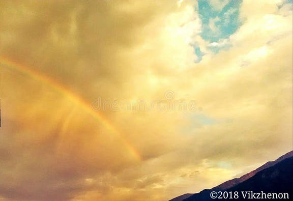 Rainbow in Locana stock image. Image of locana, photografy - 135020123