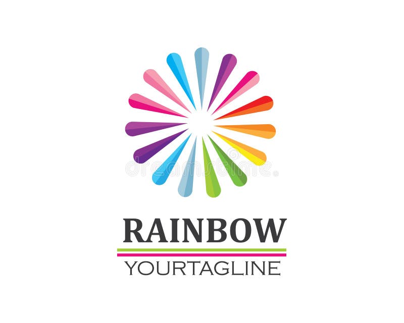 Rainbow Logo Icon Vector Template Stock Vector - Illustration of ...
