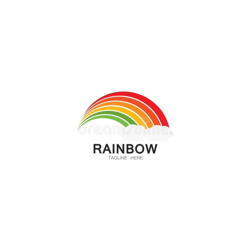 Rainbow Logo Template Vector Icon Illustration Stock Vector ...